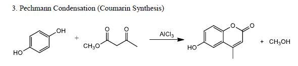 Solved 3. Pechmann Condensation (Coumarin Synthesis) AICI | Chegg.com