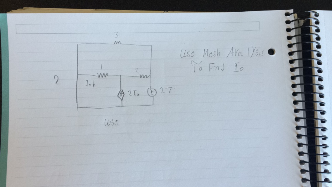 Solved USE Mesh Ana Ysis To Find Io | Chegg.com