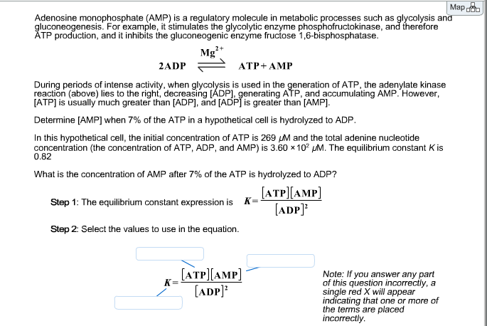 Solved Adenosine monophosphate (AMP) is a regulatory | Chegg.com