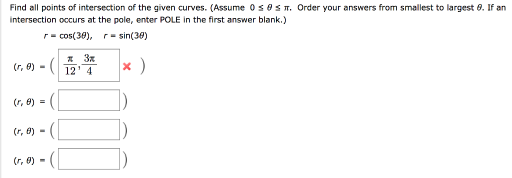 Solved Find all points of intersection of the given curves. | Chegg.com