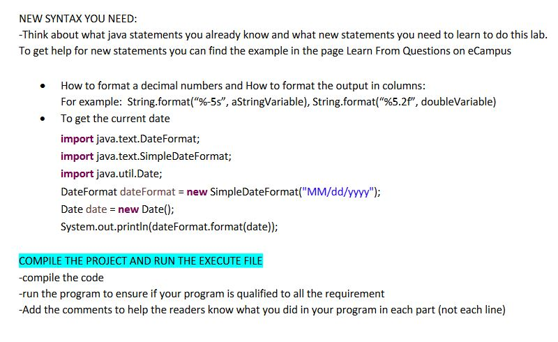 Solved A. REQUIREMENT Using Object Oriented Programming to | Chegg.com