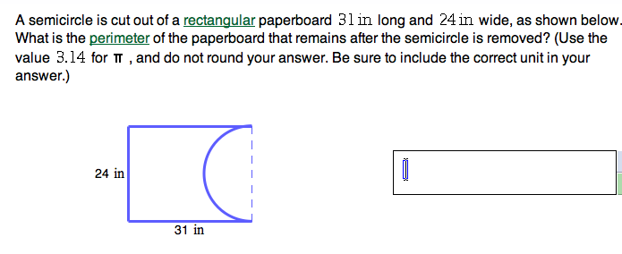 Solved A semicircle is cut out of a rectangular paperboard | Chegg.com