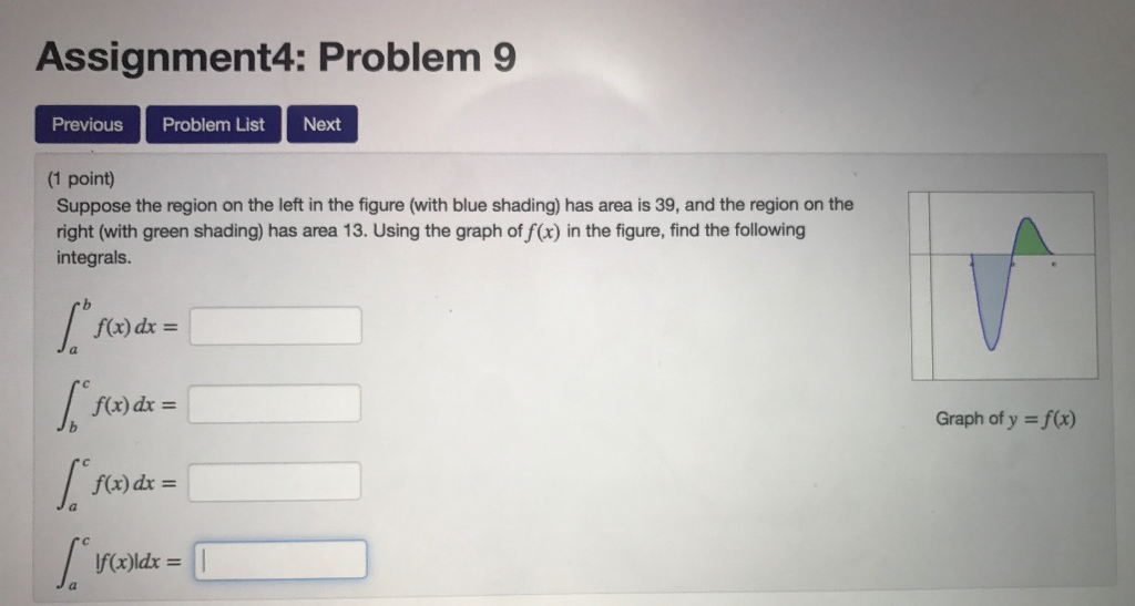 Solved Assignment4: Problem 9 Previous Problem List Next (1 | Chegg.com
