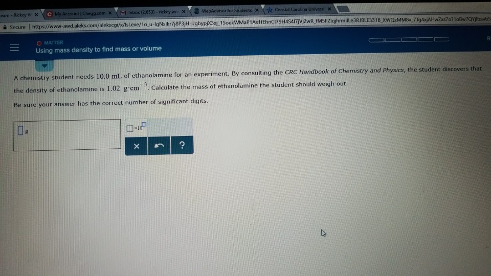 Solved with the correct significant digits | Chegg.com