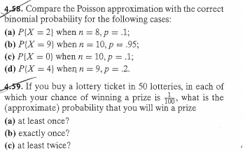 Solved Compare the Poisson approximation with the correct | Chegg.com