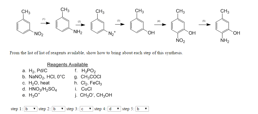 Solved From the list of list of reagents available, show how | Chegg.com