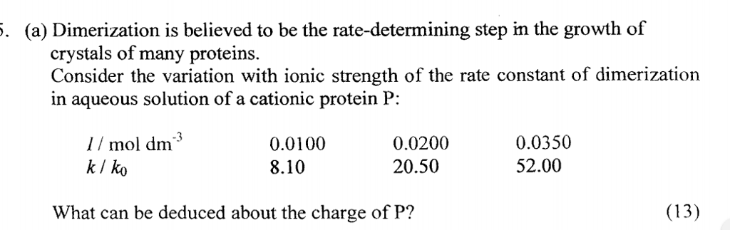 Solved . (a) Dimerization is believed to be the | Chegg.com