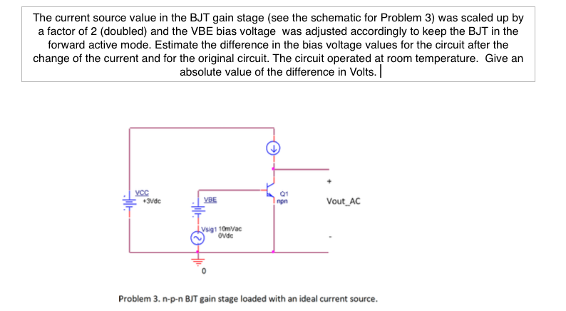 Solved The current source value in the BJT gain stage (see | Chegg.com