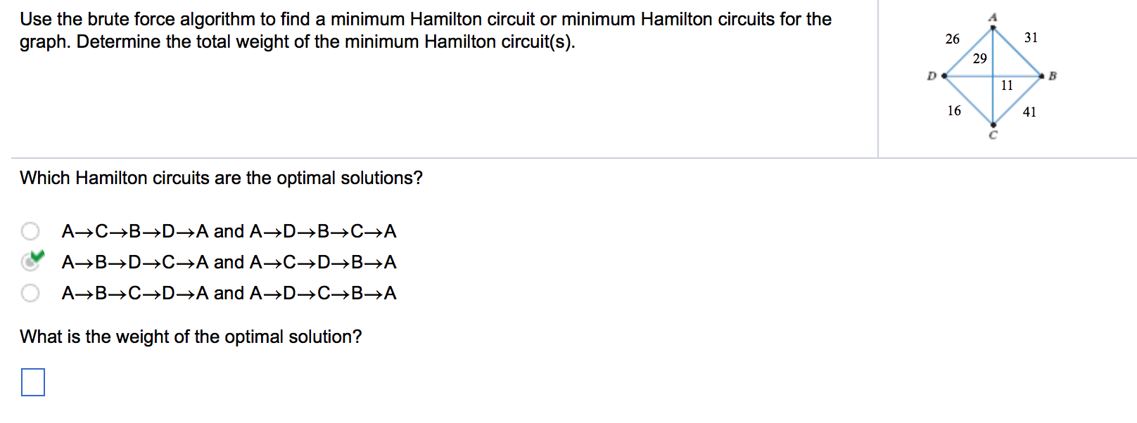 Solved Use the brute force algorithm to find a minimum | Chegg.com