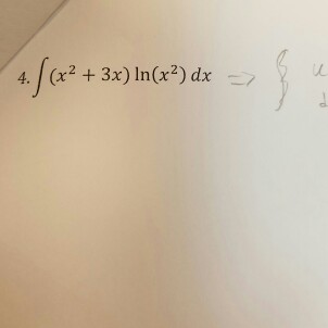 Solved integral (x^2 + 3x) In(x^2) dx | Chegg.com