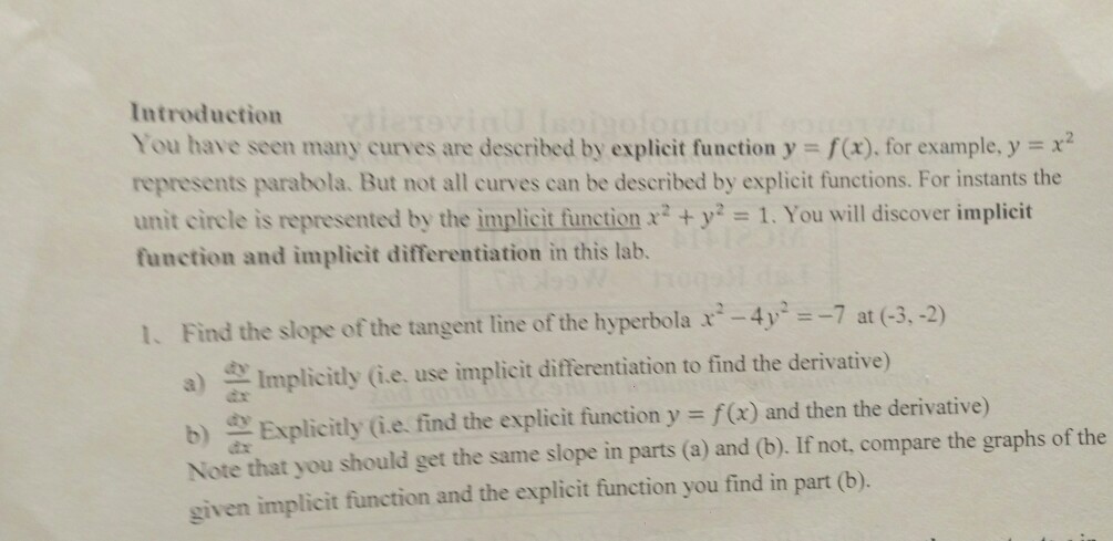 Solved Introduction You have seen many curves are described | Chegg.com