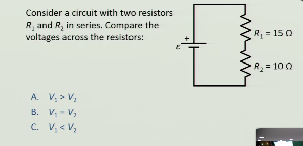 Solved Consider a circuit with two resistors R1 and R2 in | Chegg.com