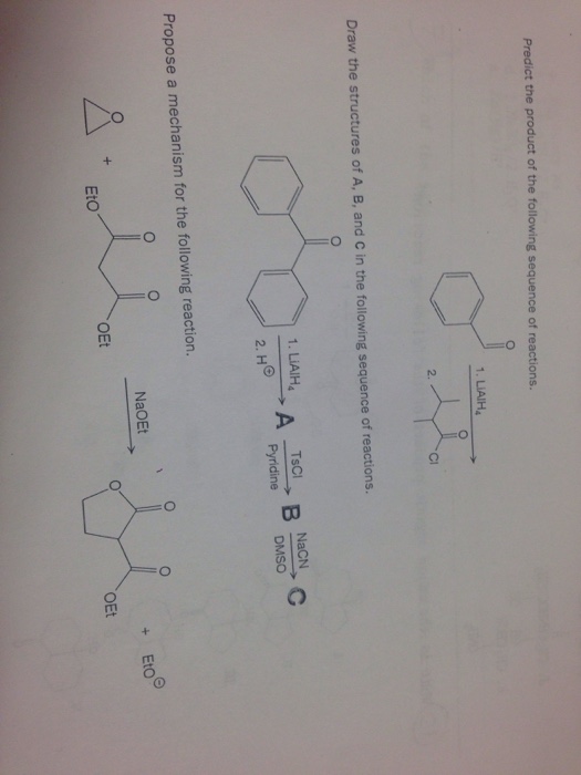 Solved Predict trie product of the following sequence of | Chegg.com