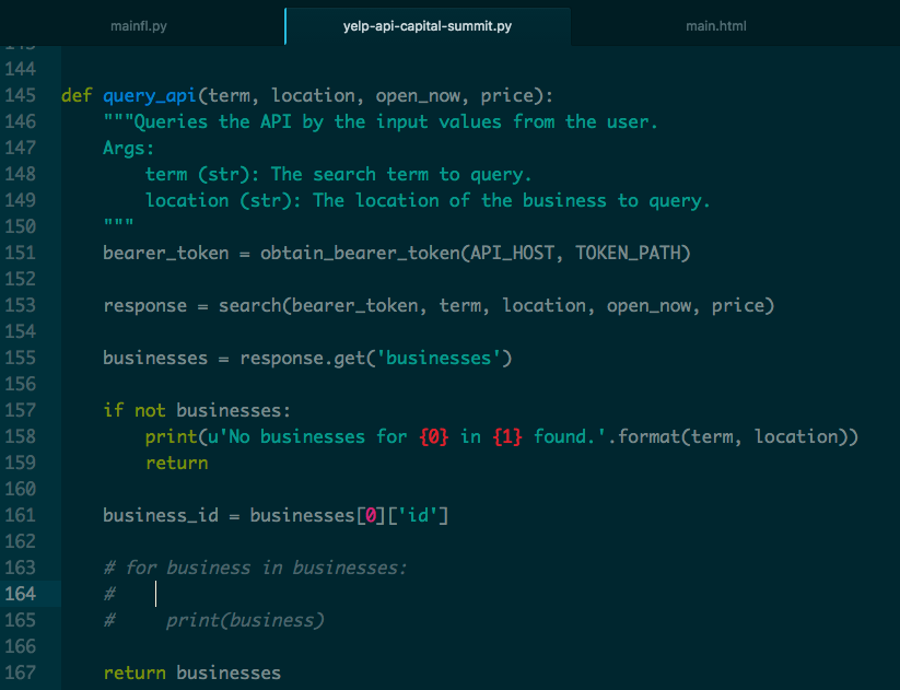 Solved I am making an app using the yelp fusion API. I made | Chegg.com