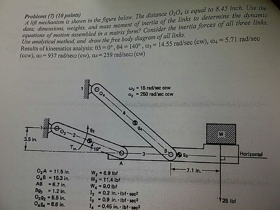 determine the dynamic equations of motion assembled | Chegg.com