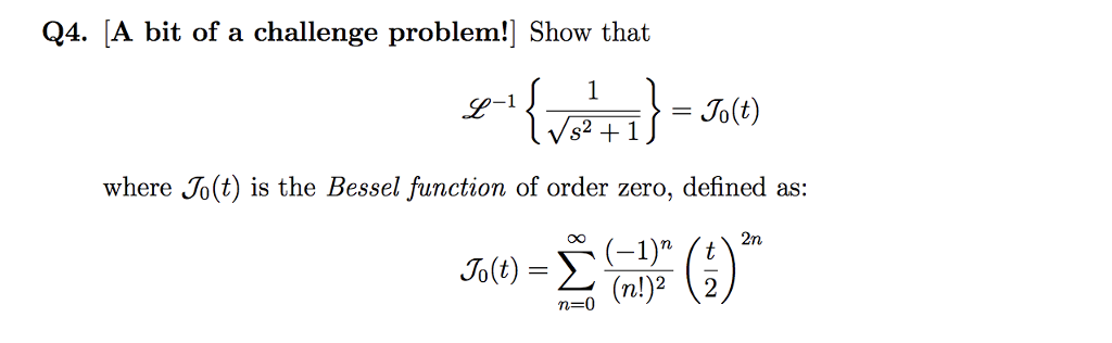 Solved Q4. [A bit of a challenge problem!] Show that where | Chegg.com