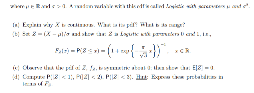 Solved 6. Consider a random variable X with cdf | Chegg.com