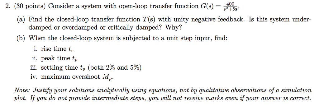 Solved Consider a system with open-loop transfer function | Chegg.com