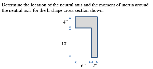 Solved Determine the location of the neutral axis and the | Chegg.com