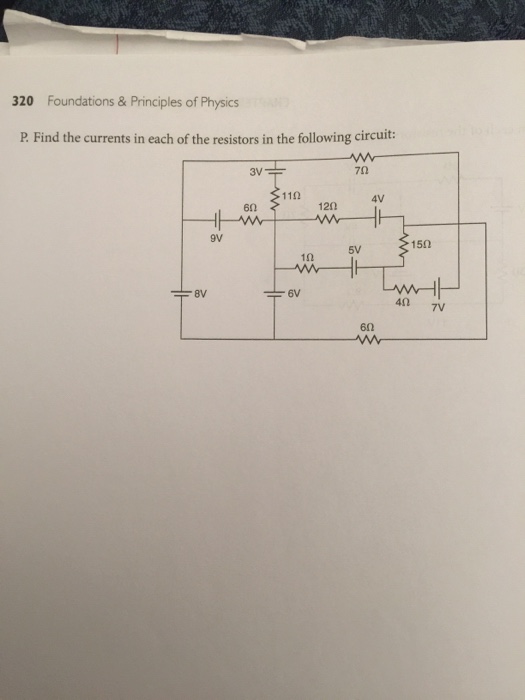 Solved Find the currents in each of the resistors in the | Chegg.com