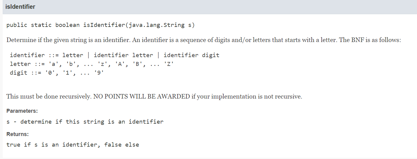 Solved I have to write a method where I determine if the | Chegg.com