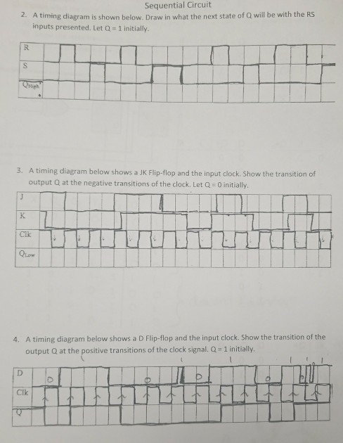 Solved Sequential Circuit 2. A timing diagram is shown | Chegg.com
