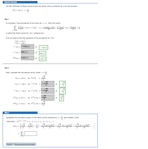Solved Use the definition of Taylor series to find the | Chegg.com