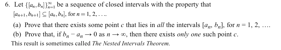 Solved Let{[a_n, b_n]}^infinity_n = 1 be a sequence of | Chegg.com