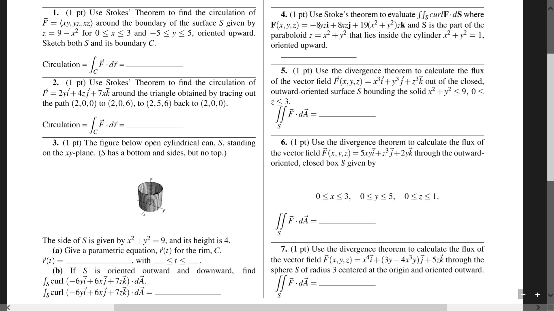Solved 1. (1 pt) Use Stokes' Theorem to find the circulation | Chegg.com Solved 1. (1 pt) Use Stokes' Theorem to find the circulation | Chegg.com
