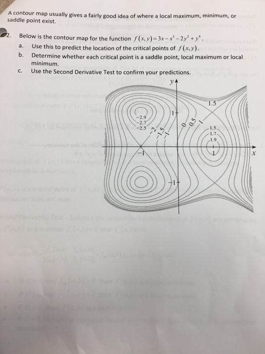 Solved A contour map usually gives a fairly good idea of | Chegg.com