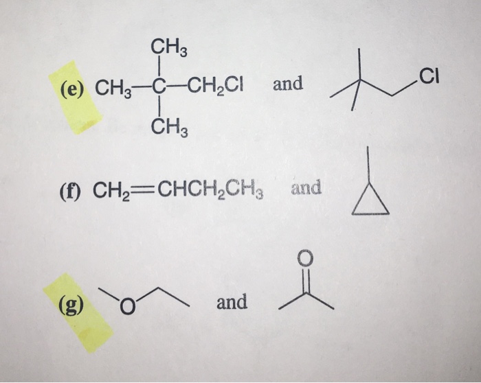 Solved Organic Chem IConsider each pair of structural | Chegg.com