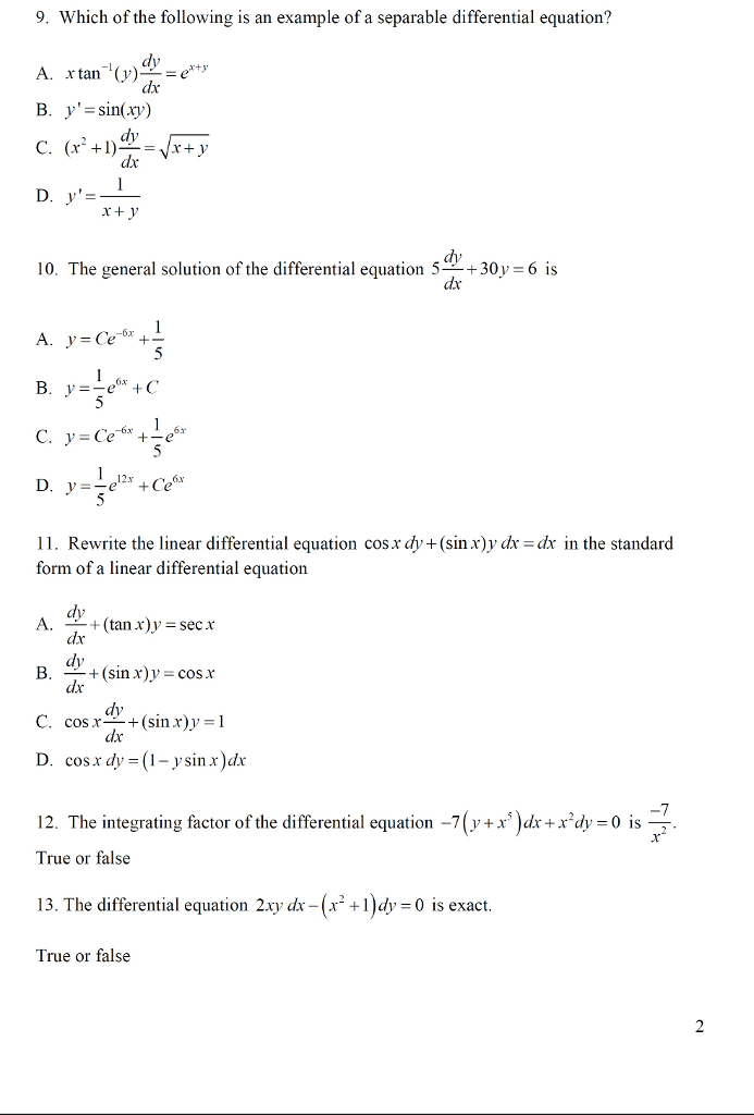 Solved 9. Which of the following is an example of a | Chegg.com