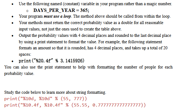 Solved python coding Birthday Problem The "birthday | Chegg.com