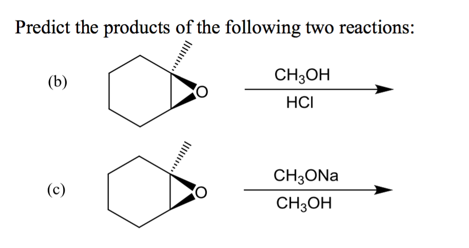 Solved Predict the products of the following two reactions: | Chegg.com