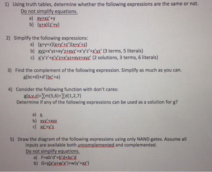 Solved Using truth tables, determine whether the following | Chegg.com