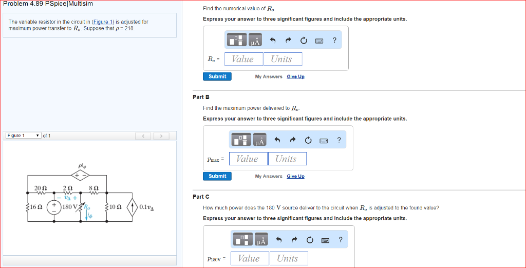 Solved The variable resistor in the circuit in (Figure 1) is | Chegg.com