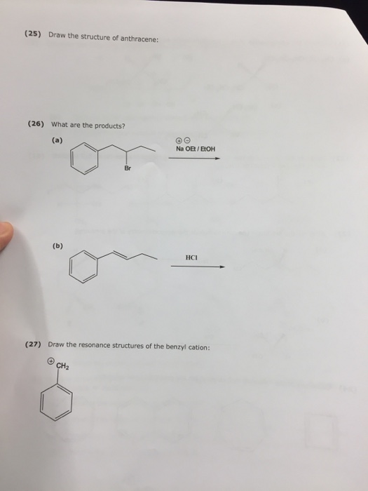 Solved Draw the structure of a anthracene: What are the | Chegg.com
