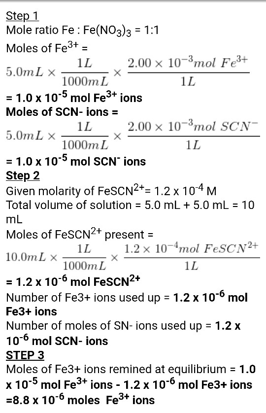 Solved 90 Experiment 23 Determination of the Equilibrium | Chegg.com