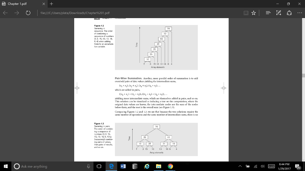 Solved As presented, the tree summation algorithm was | Chegg.com