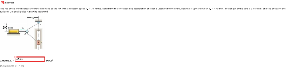 Solved The rod of the fixed hydraulic cylinder is moving to | Chegg.com