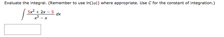 Solved Evaluate the integral. (Remember to use ln(|u|) where | Chegg.com