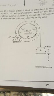 Solved es the large gear B that is attached to the load L is | Chegg.com