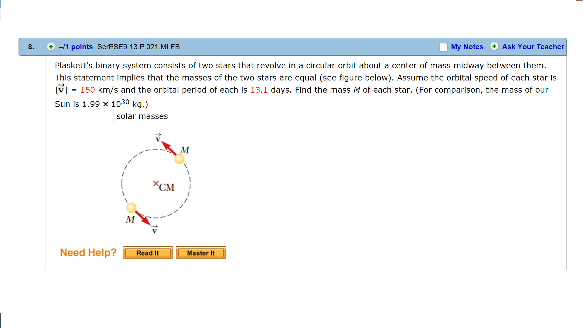 Solved Plaskett's binary system consists of two stars that | Chegg.com