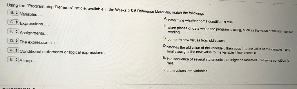 Solved Using the "Programming Elements" article, available | Chegg.com