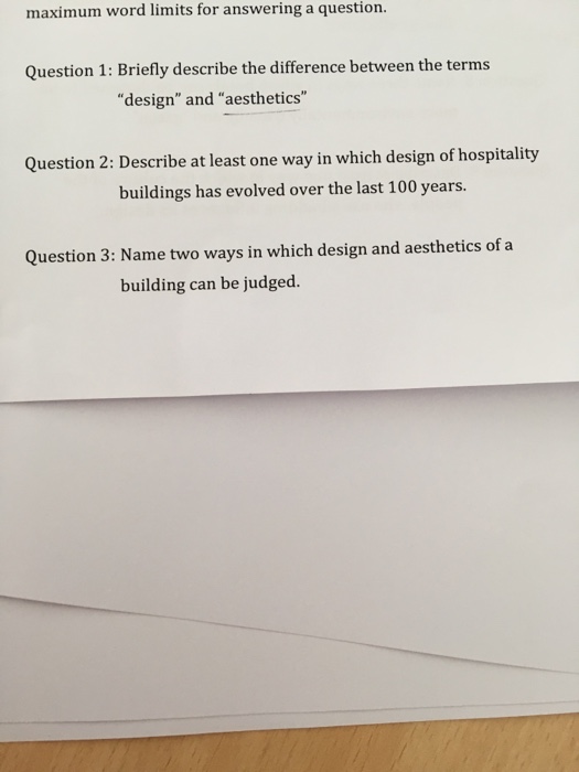 Solved Maximum word limits for answering a question. | Chegg.com