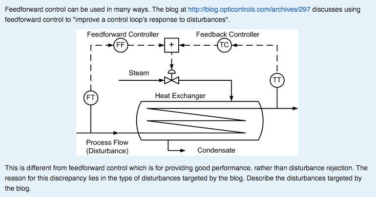 Solved Feedforward control can be used in many ways. The | Chegg.com