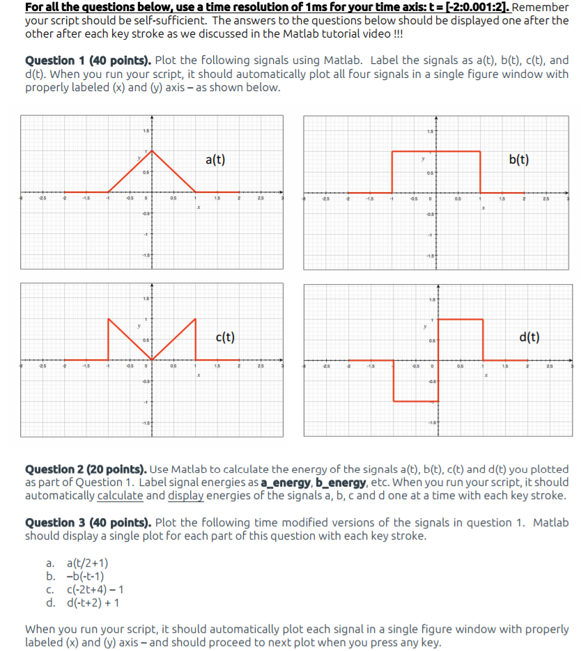 Solved Please Write The Script In Matlab Show That It 