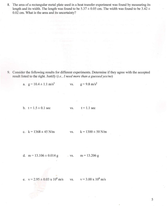 The area of a rectangular metal plate used in a heat | Chegg.com