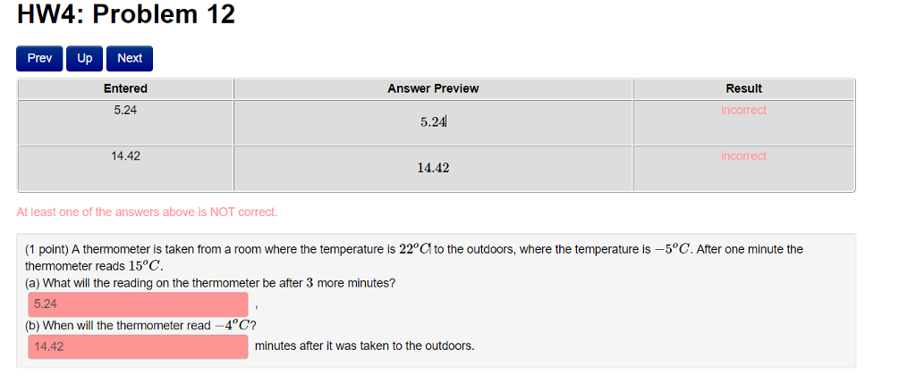 Solved HW4: Problem 12 Prev Up Next Entered Answer Preview | Chegg.com