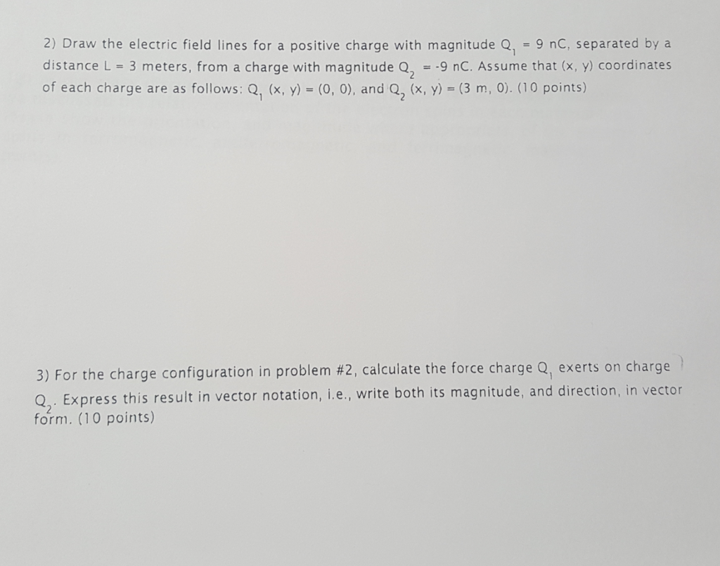 Solved Draw the electric field lines for a positive charge | Chegg.com